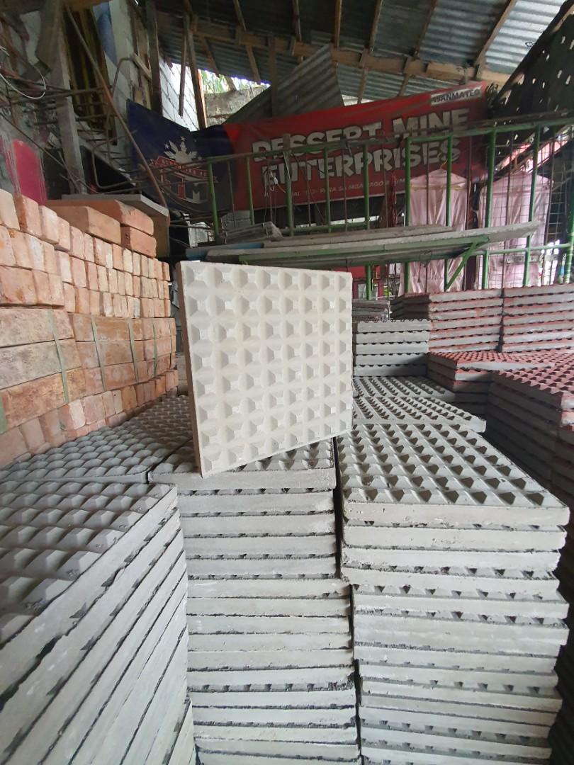 NON-SKID WAFFLE CONCRETE TILES, Furniture & Home Living, Home Decor ...
