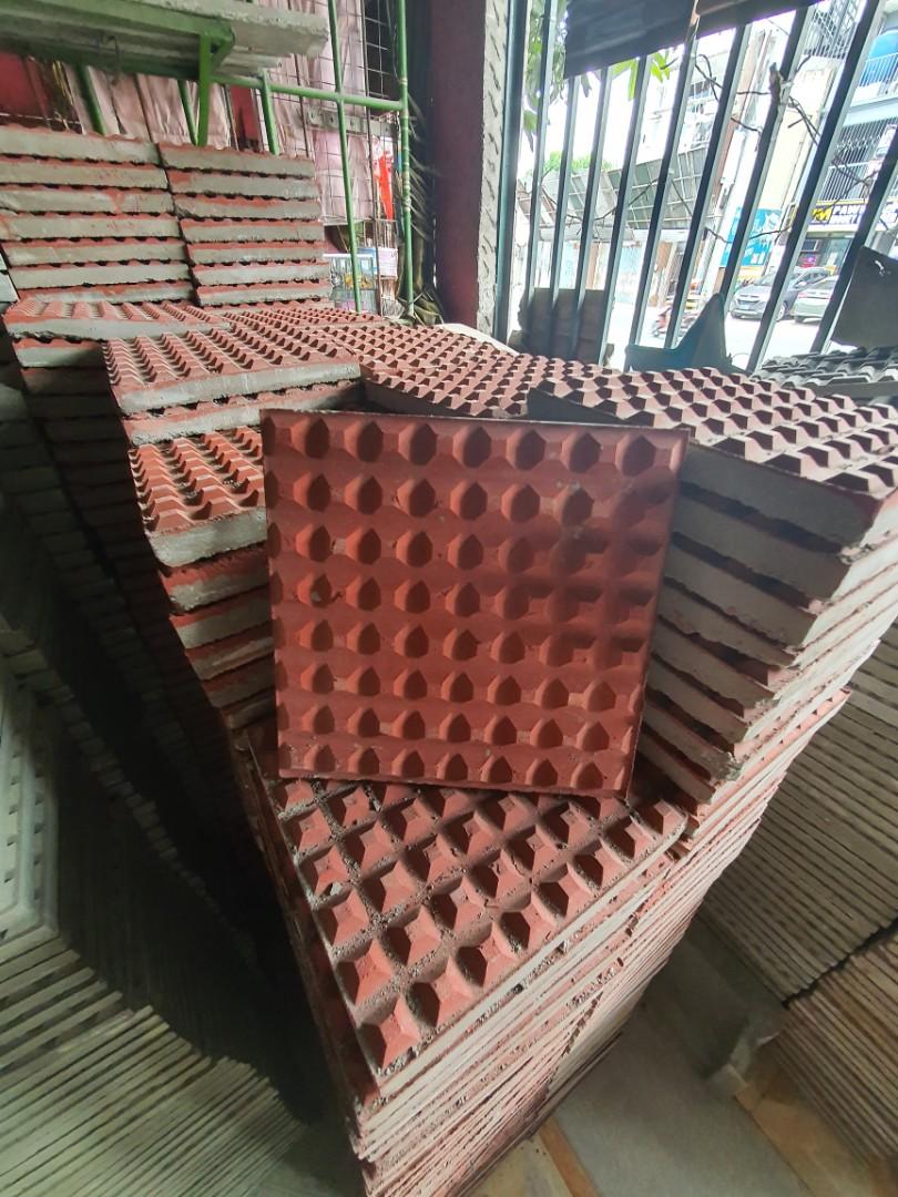 NON-SKID WAFFLE CONCRETE TILES, Furniture & Home Living, Home Decor ...