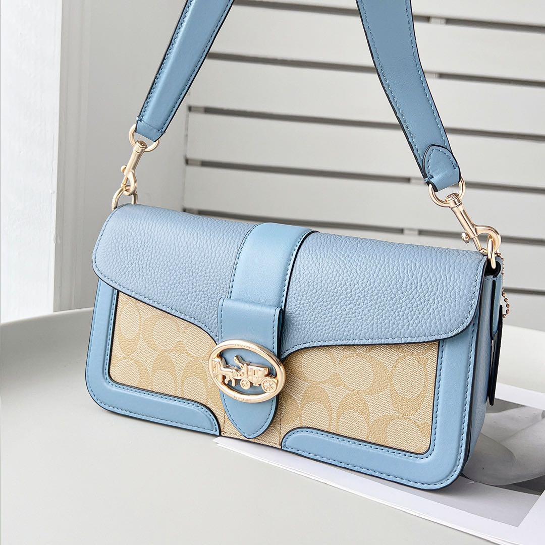 Original coach women Georgie c4067 4067 blue monogram, Luxury, Bags ...