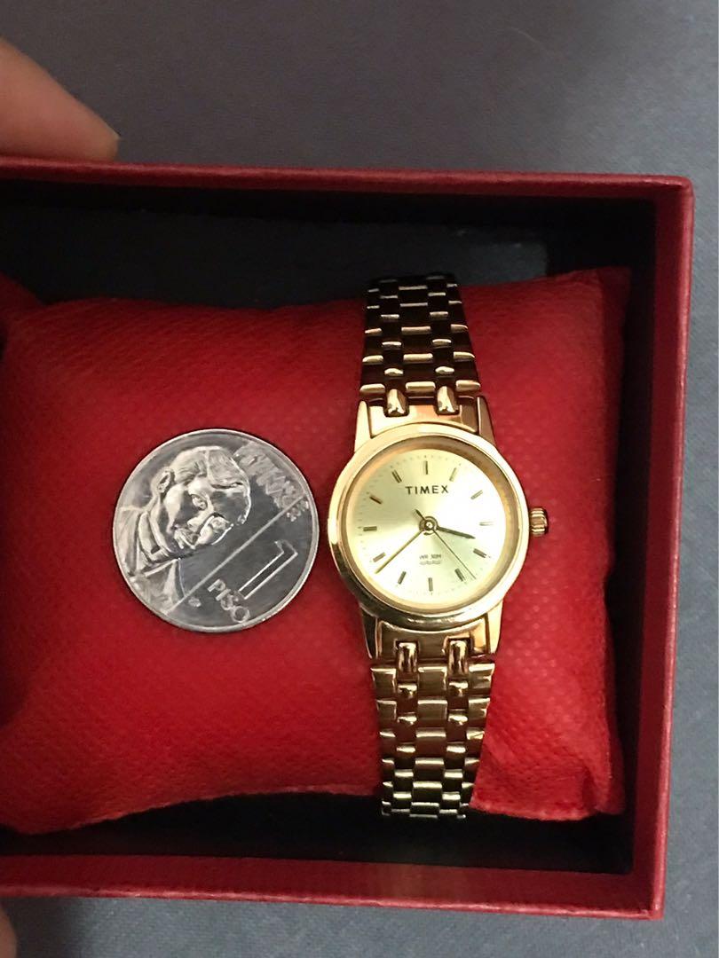 Authentic Timex AB series gold stainless analog watch for ladies, Women ...