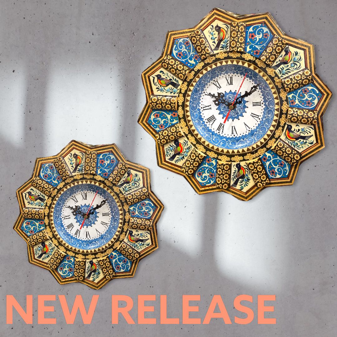 Persian handpainted wall clock, Furniture & Home Living, Home Decor ...