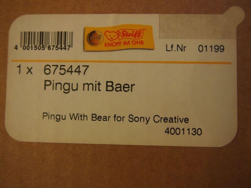 Pingu & Bear 20th Anniversary Japan Exclusive Very Rare Limited Edition ...