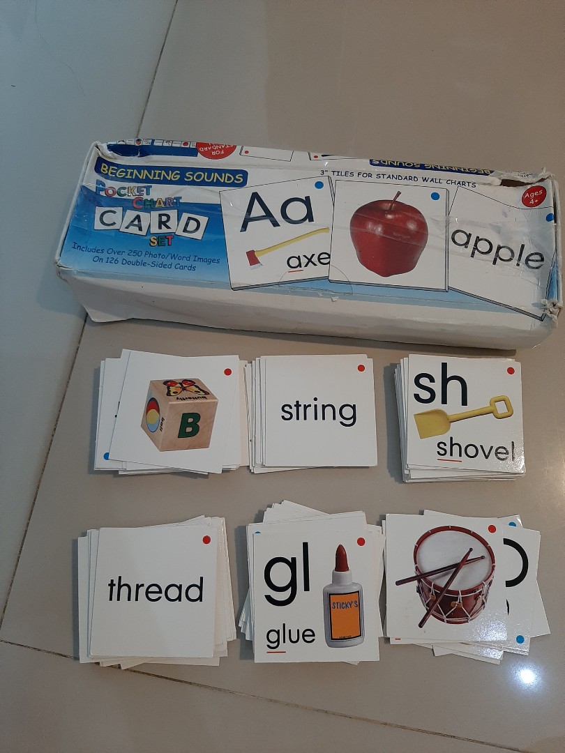 Beginning sounds pocket chart card, Buku & Alat Tulis, Buku Pelajaran ...