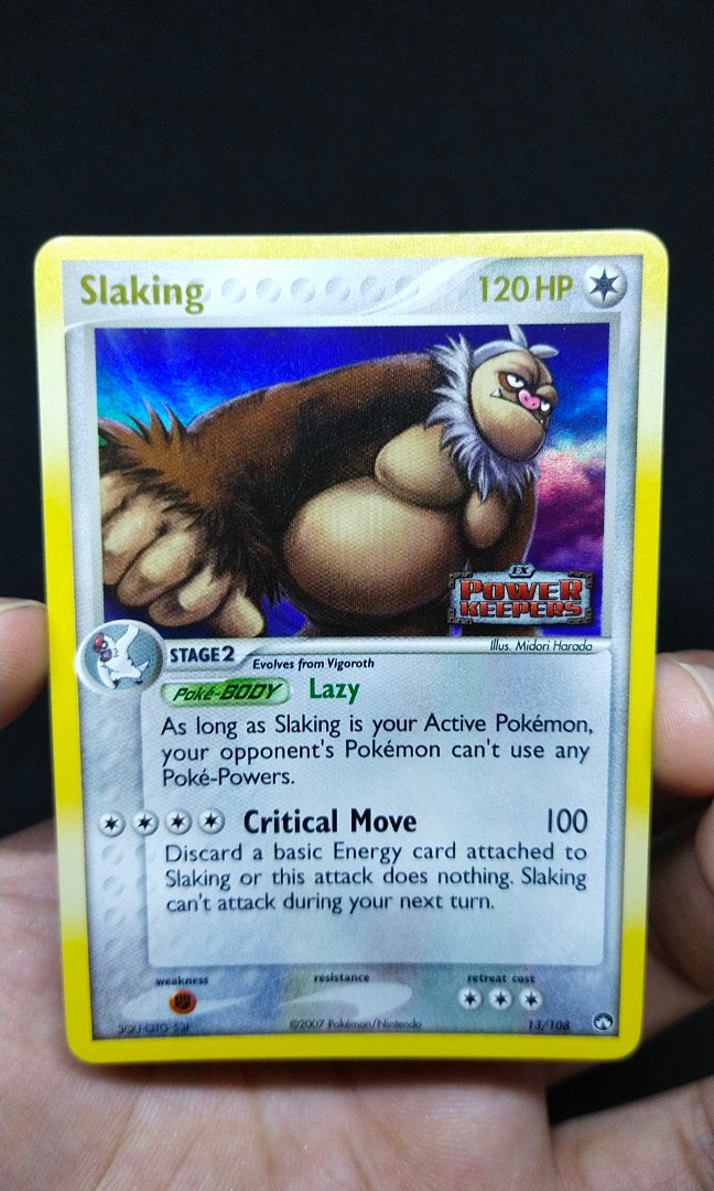 Pokemon Card - SLAKING #13 - REVERSE FOIL (EX POWER KEEPERS) YEAR 2007 ...