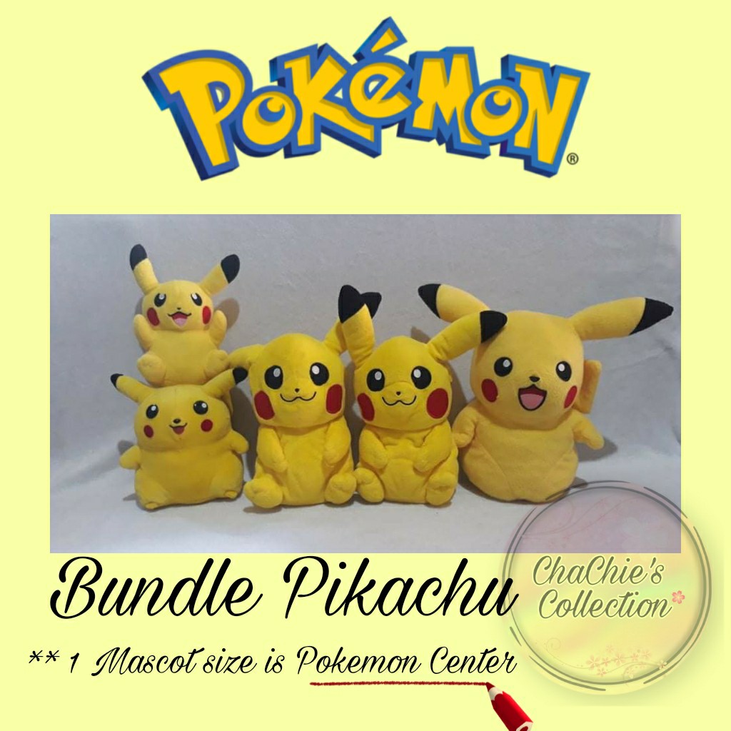 Pokemon Pikachu Bundle SOLD as SET only (1 Pokemon Center), Hobbies ...