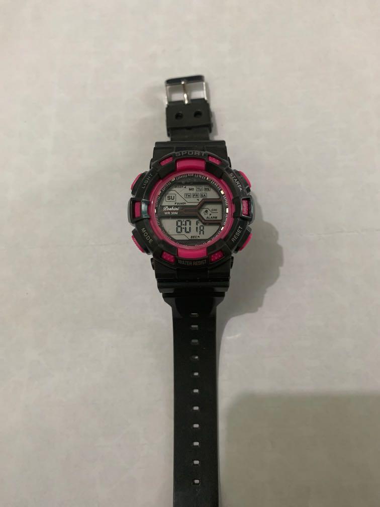 Poshini Gray And Pink Water 30 m Resist Watch, Men's Fashion, Watches ...