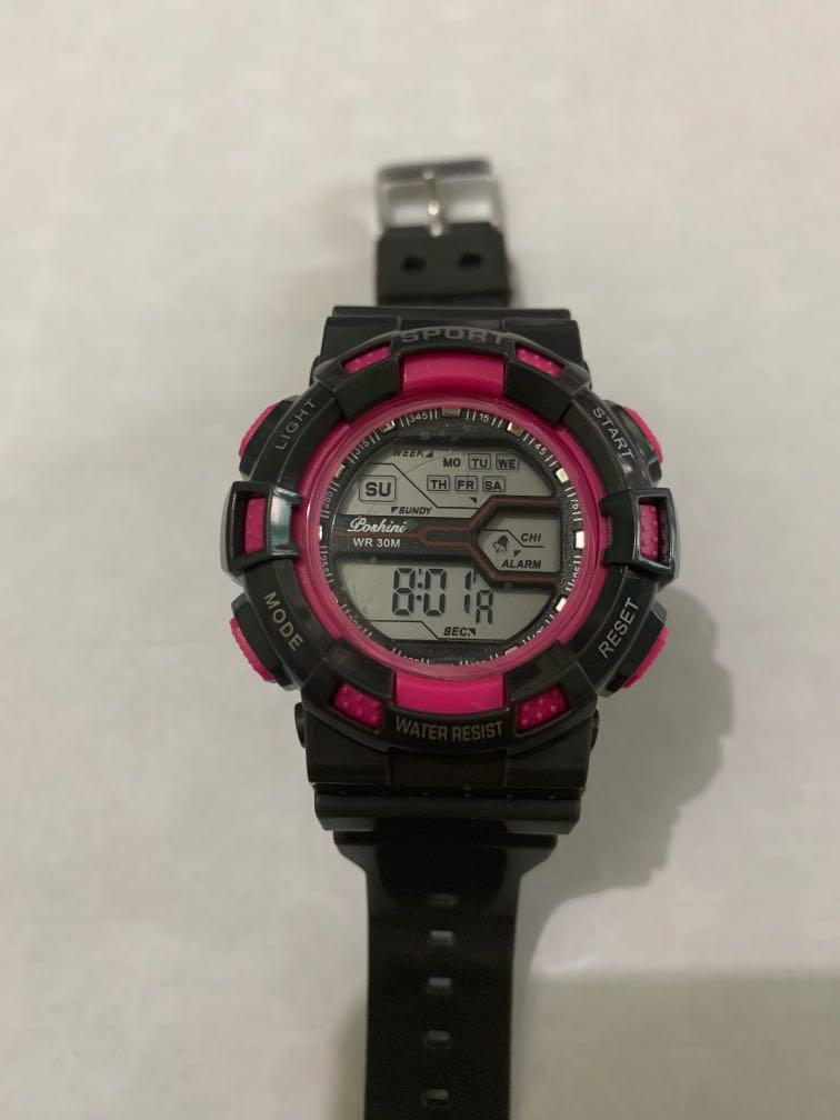 Poshini Gray And Pink Water 30 m Resist Watch, Men's Fashion, Watches ...