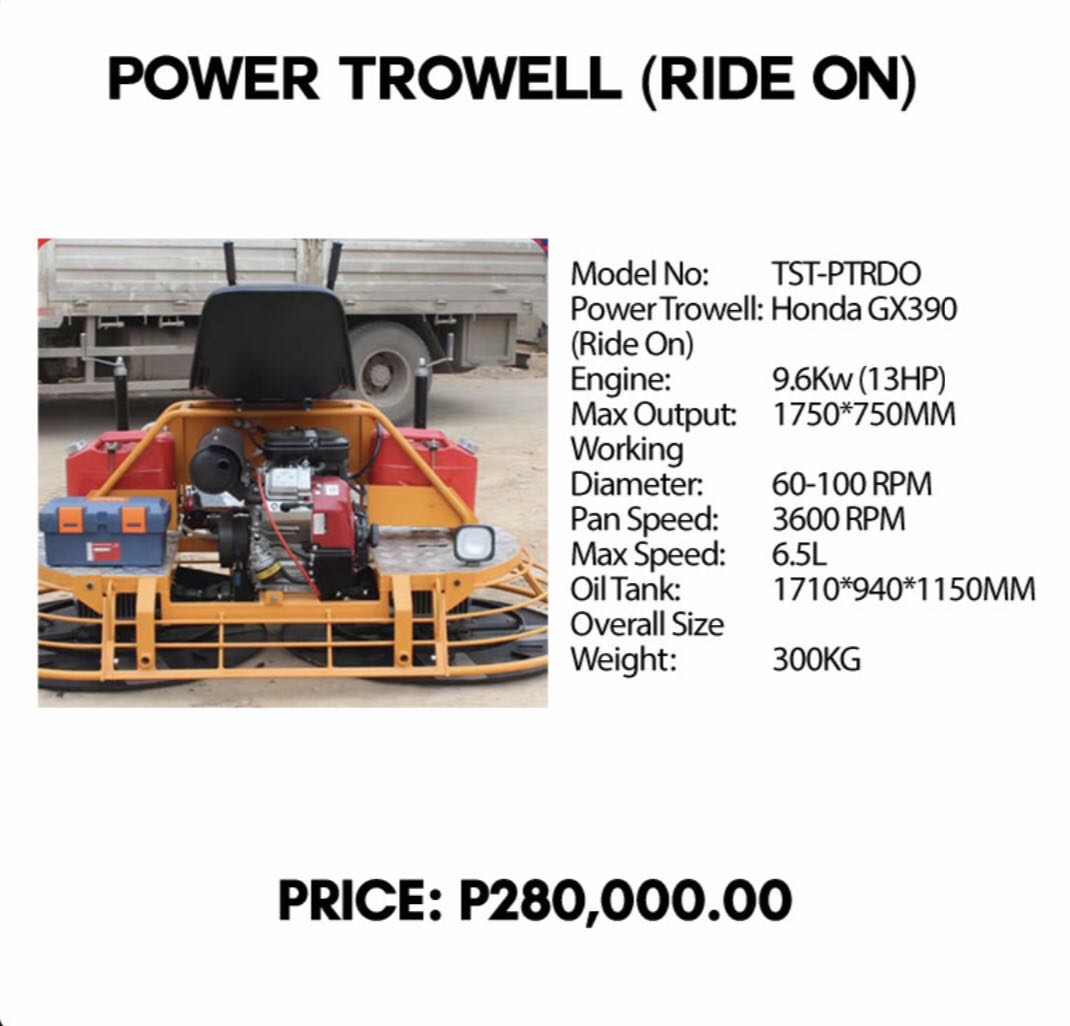 POWER TROWELL (RIDE-ON), Commercial & Industrial, Construction Tools ...