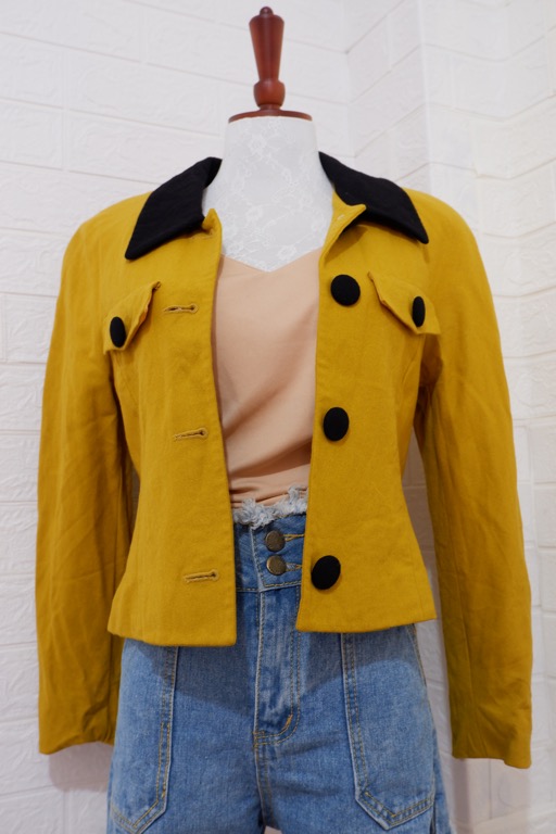Premium Styled Blazer (Mustard Yellow), Women's Fashion, Coats, Jackets ...