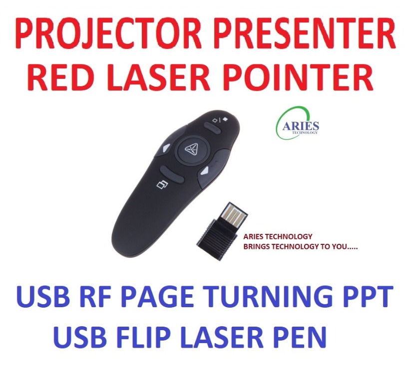 Projector Presenter Red Laser Pointers Pen USB RF Page Turning PPT ...