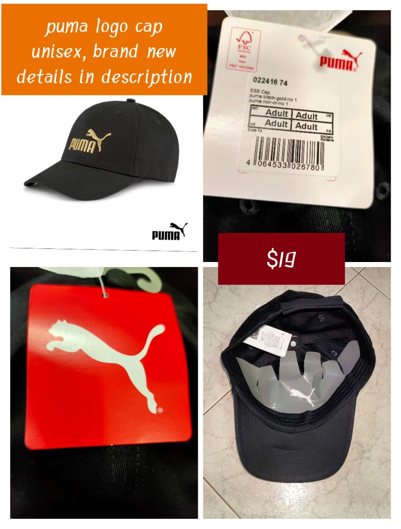 puma logo cap, Women's Fashion, Watches & Accessories, Hats & Beanies ...