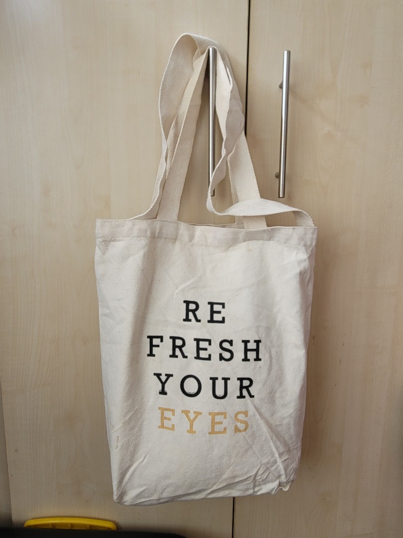 refresh your eye canvas totebag 2way, Women's Fashion, Bags & Wallets ...