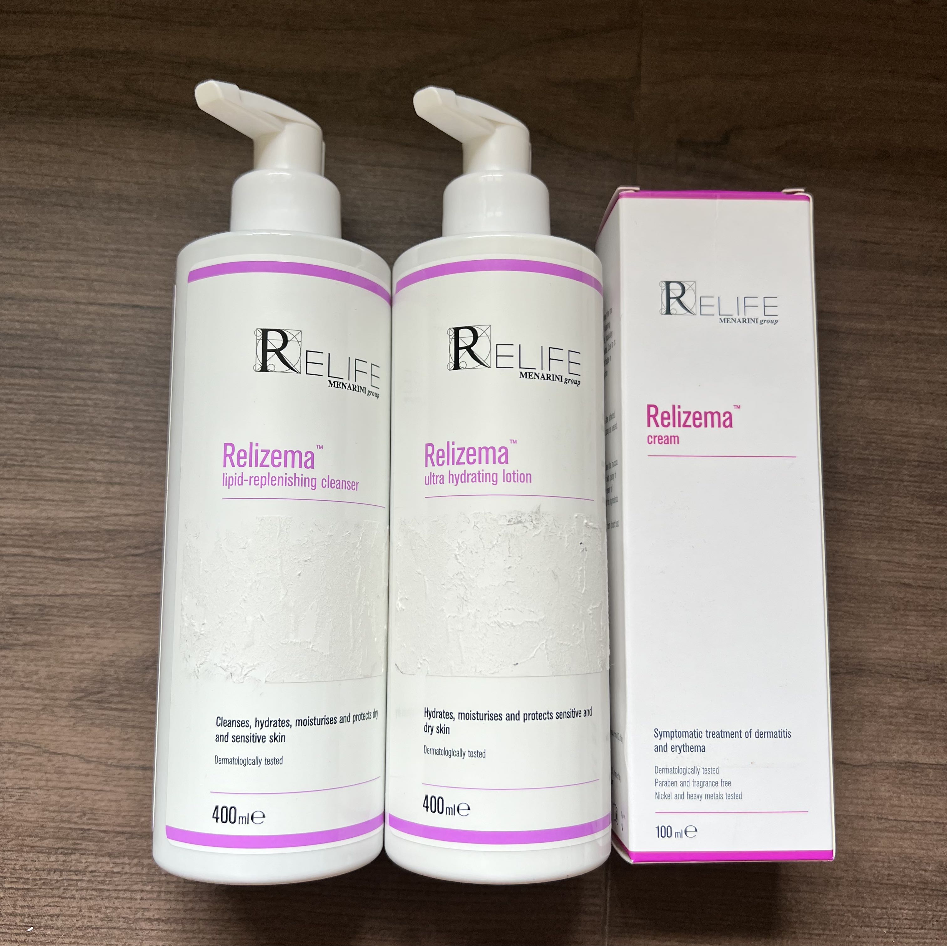Relizema by RELIFE Cleanser, Ultra Hydrating Lotion, Cream set, Beauty ...