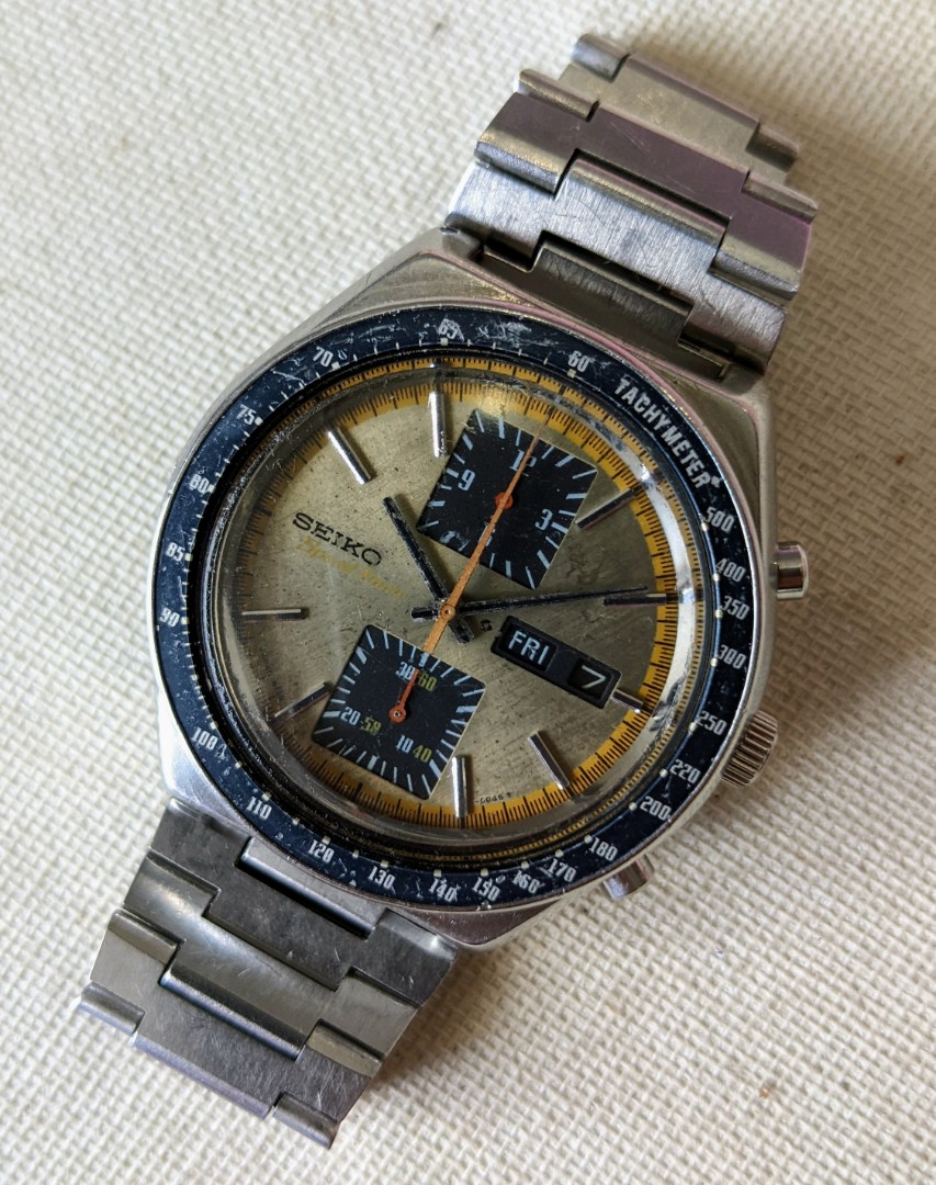 Seiko Kakume 6138-0030 Automatic Mechanical Chronograph Watch, Men's ...