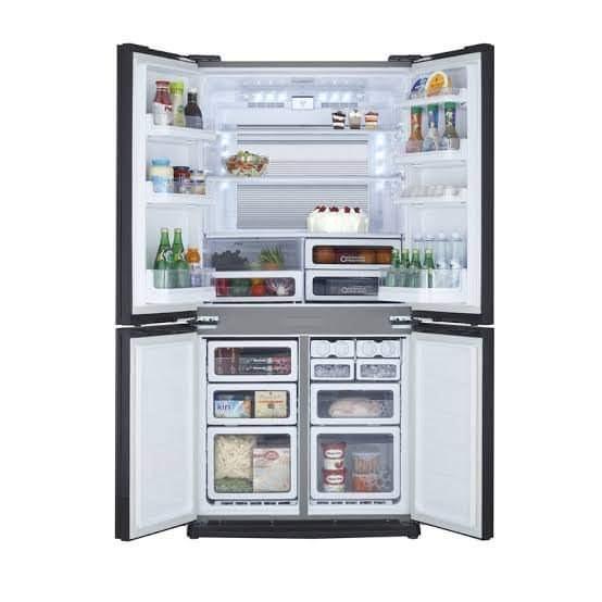 SHARP FRENCH DOOR J-TECH INVERTER REFRIGERATOR SJ-FTF24AVP-SL 24cuft ...