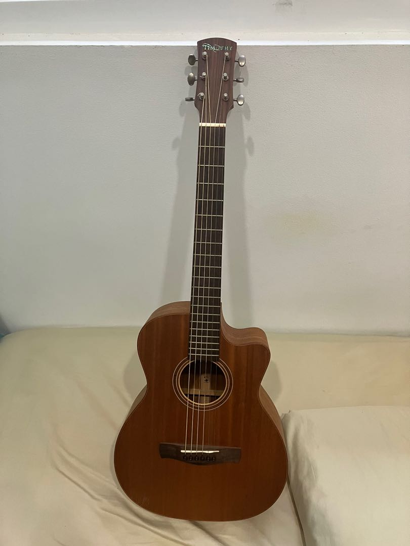 Timothy Junior Acoustic Guitar (Solid Mahogany), Hobbies & Toys, Music ...