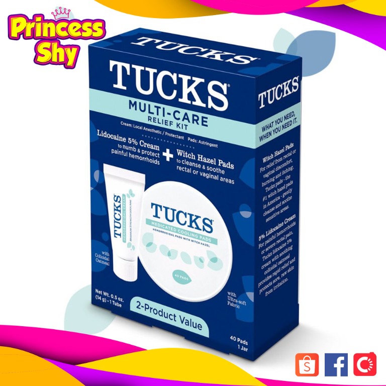 TUCKS Multi-Care Relief Kit Hemorrhoidal Cream + Medicated Witch Hazel ...