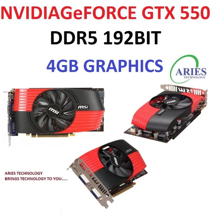 Used Graphic Card for Tower CPU Nvidia Graphic Card 4GB GTX 550 N550GTX ...