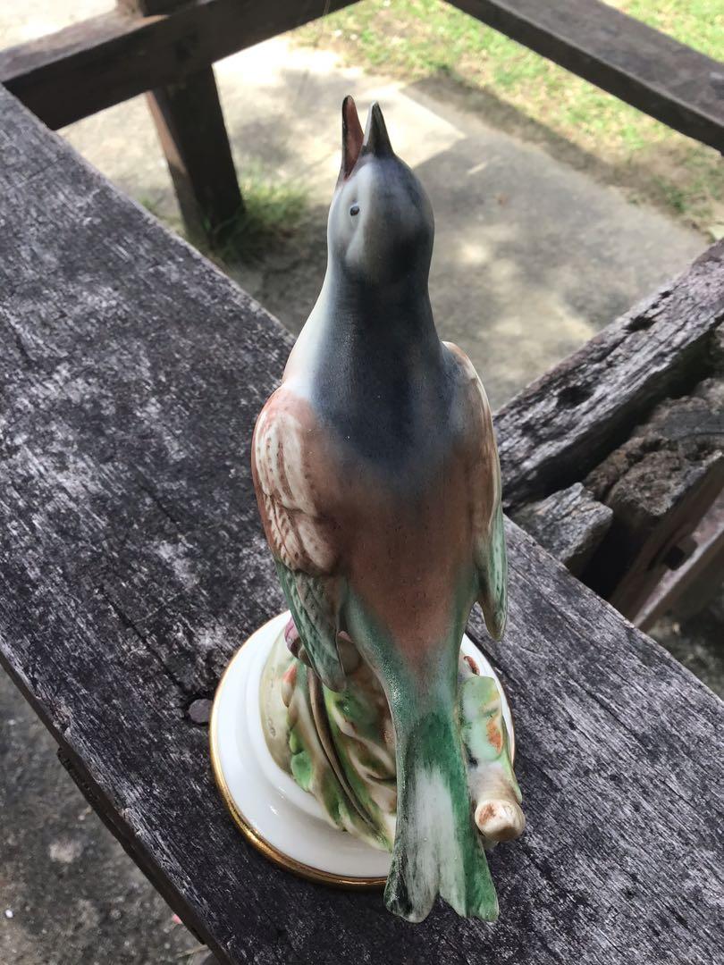 Vintage CAPODIMONTE ITALY BEAUTIFUL HAND PAINTED PORCELAIN BIRD ...