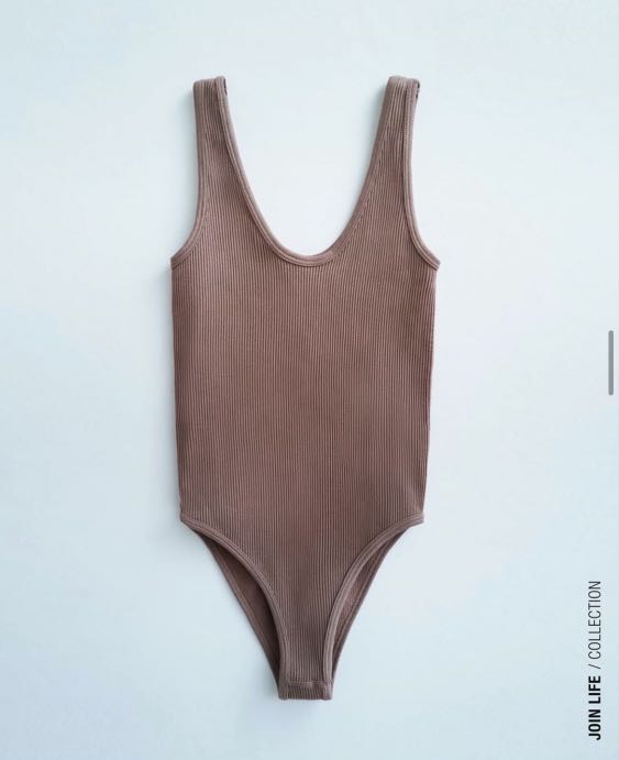 ZARA Limitless Contour Collection Bodysuit, Women's Fashion, Tops ...