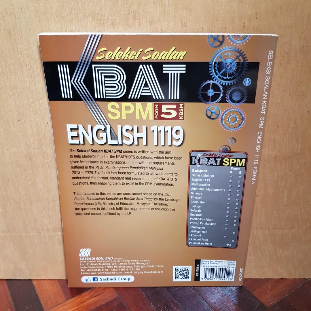 [1/4 Ori Price] SPM Form 5 Seleksi Soalan KBAT English 1119 Sasbadi ...