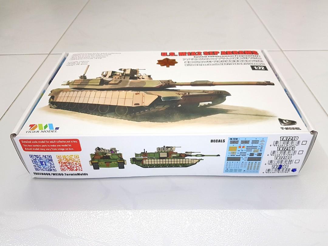 1/72 T-Model #TK7310S US M1A2 SEP Abrams TUSK 1 w/ M151 Crows II ...