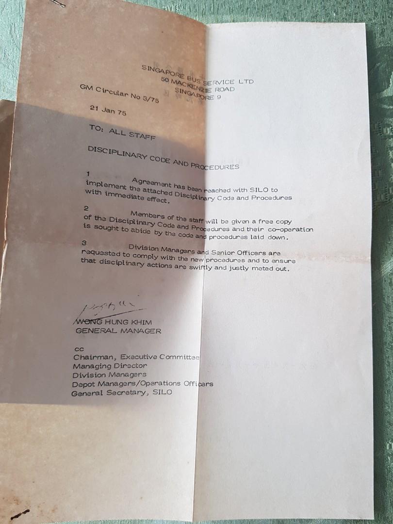 1975-singapore-bus-service-disciplinary-code-and-procedures-booklet