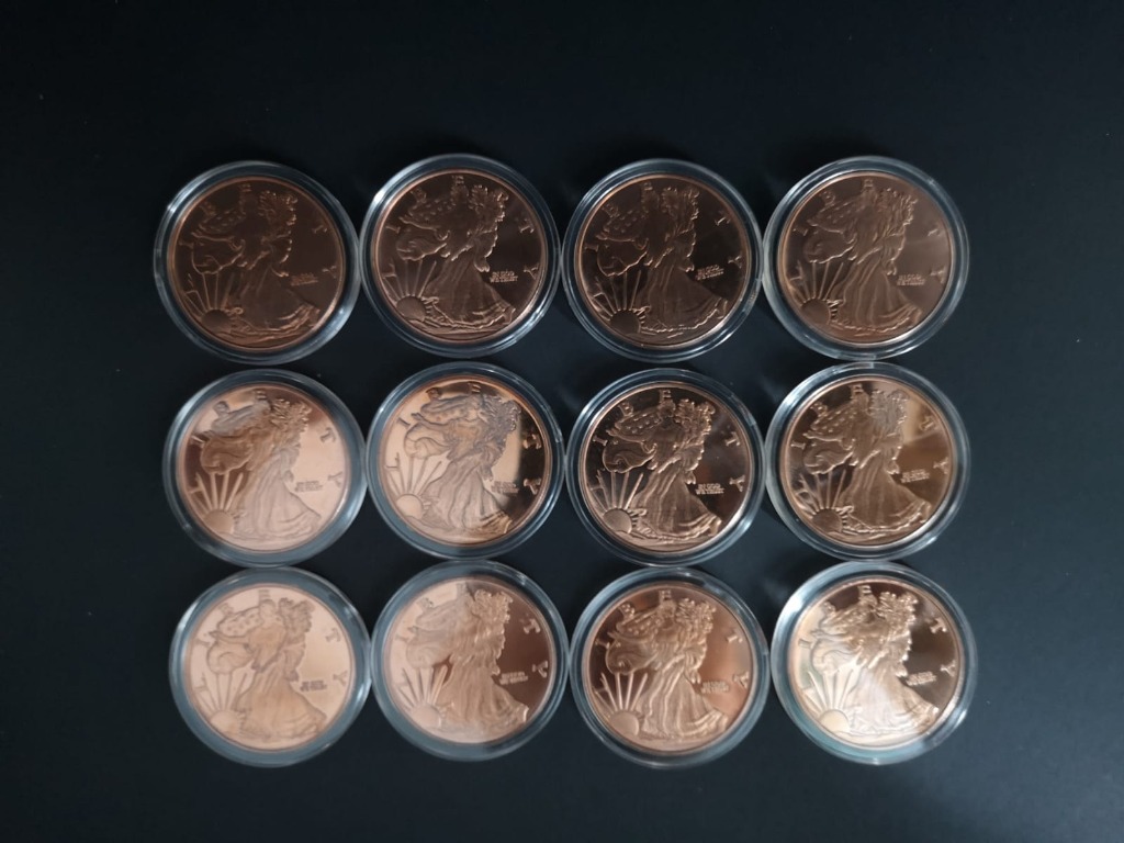 1oz 99.99% Pure Copper Coin - Walking Liberty, Hobbies & Toys ...