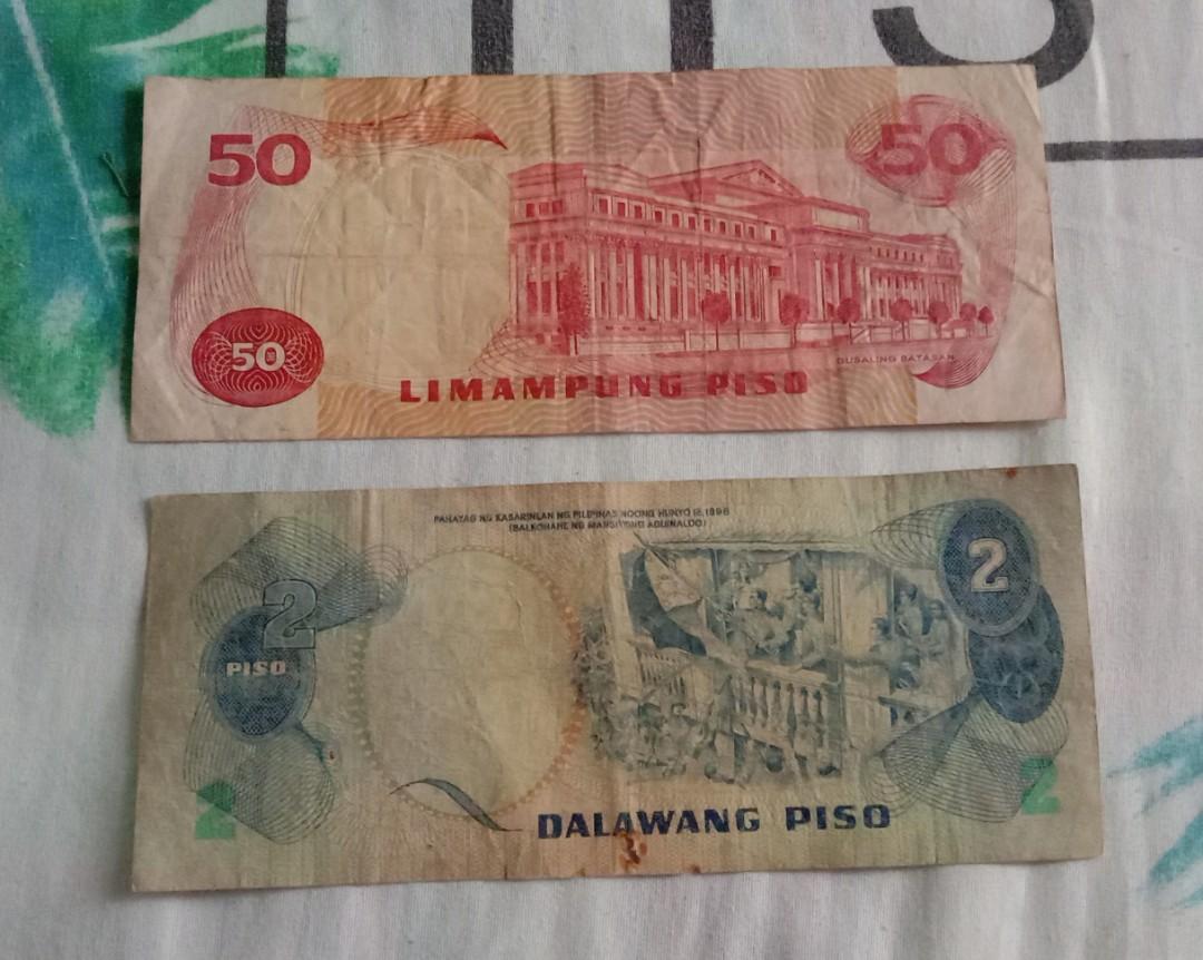 2 and 50 Ang Bagong Lipunan Philippines Banknotes, Hobbies & Toys ...
