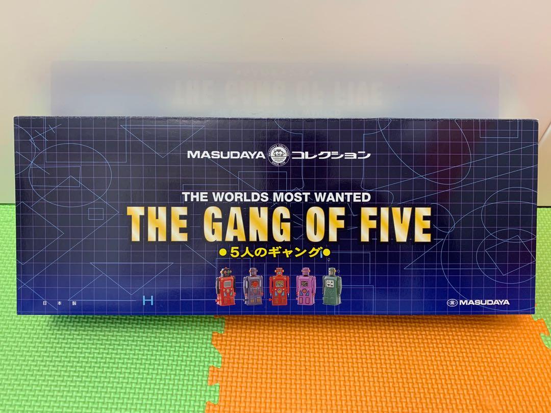 售 100% 全新 Masudaya 增田屋 上鏈 發條 鐵皮玩具機械人 限定 特別版 The Gang of Five Tin Toy ...