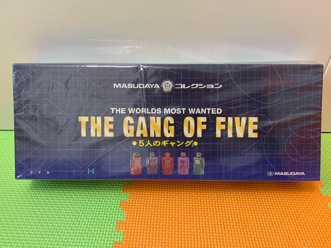 售 100% 全新 Masudaya 增田屋 上鏈 發條 鐵皮玩具機械人 限定 特別版 The Gang of Five Tin Toy ...