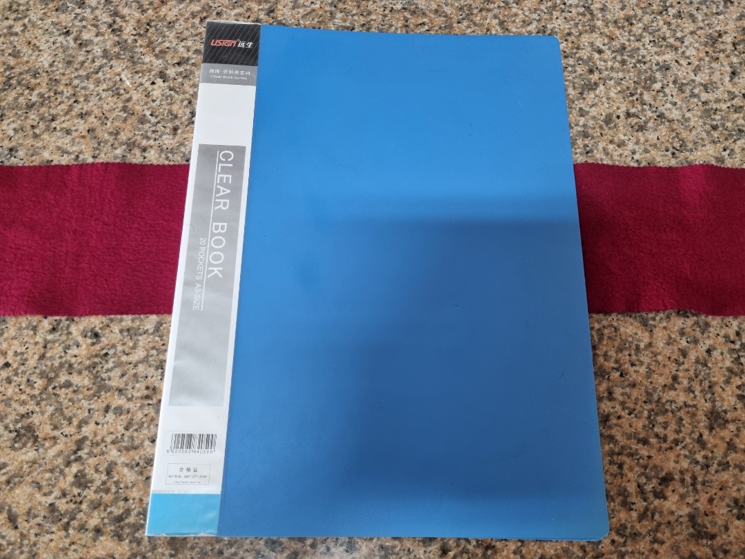 A3 Blue Clear Book (20 pockets), Hobbies & Toys, Stationery & Craft ...