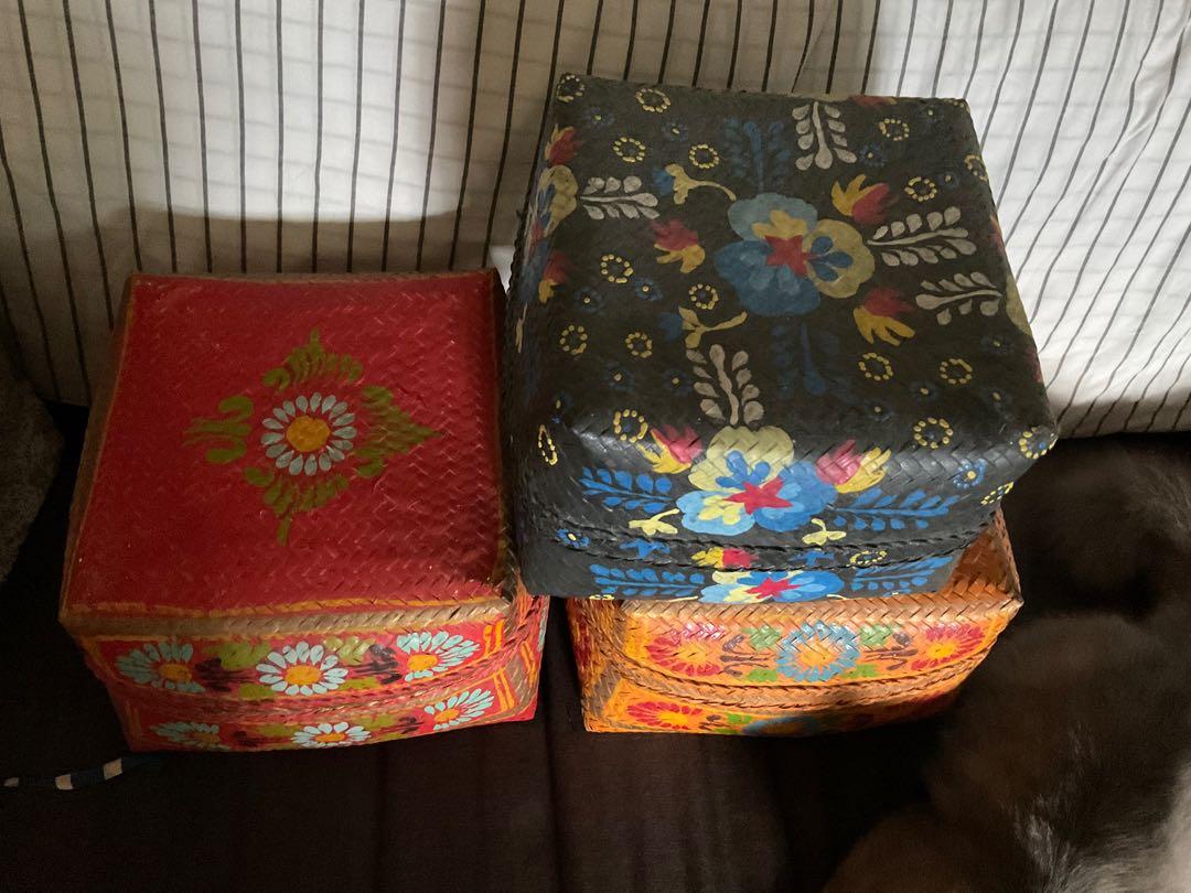 Balinese Offering Boxes, Traditional Baskets, Furniture & Home Living ...
