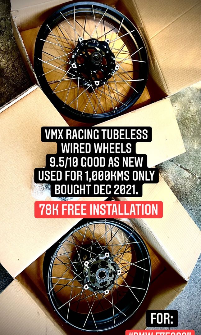 Bmw f750GS wired wheels rayos tubeless, Motorbikes, Motorbike Parts ...