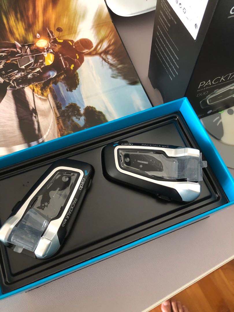 Cardo PackTalk Bold Duo with JBL speakers , Motorcycles, Motorcycle ...