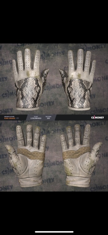 CSGO driver gloves king snake, Video Gaming, Gaming Accessories, In ...