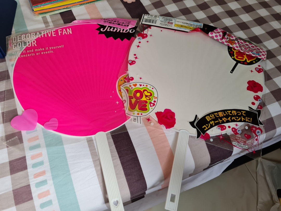 Daiso decorative fan, Hobbies & Toys, Stationery & Craft, Handmade ...
