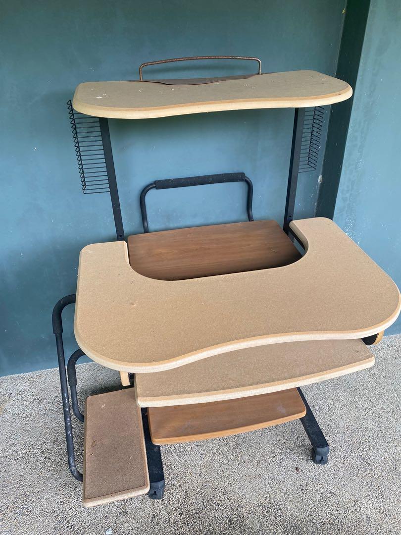 Desktop Computer Table DAMAGED, Furniture & Home Living, Kitchenware ...