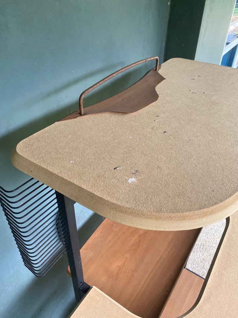 Desktop Computer Table DAMAGED, Furniture & Home Living, Kitchenware ...