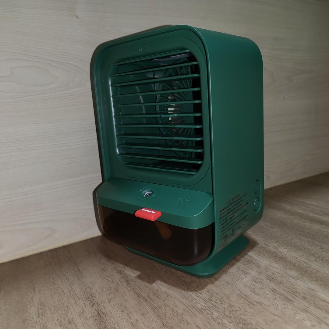 Desktop USB-C Rechargeable Oscillating Fan with mist spray & aroma ...