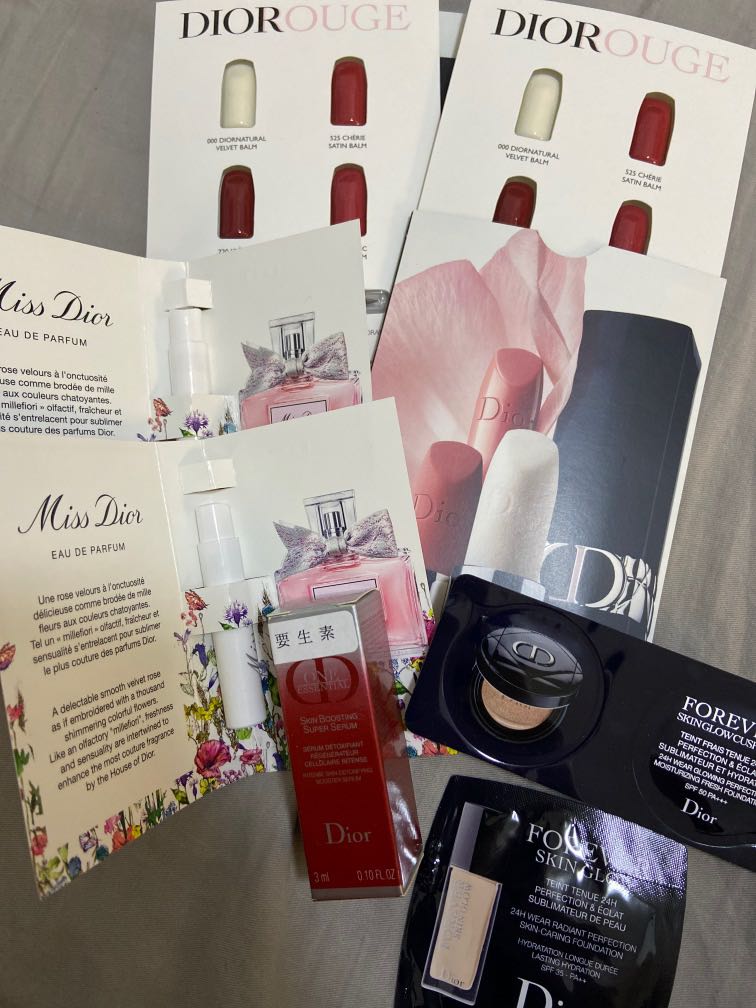 Dior Sample Set - Miss Dior Parfum, Dior ouge lip Balm, 美容＆化妝品, 健康及美容 ...