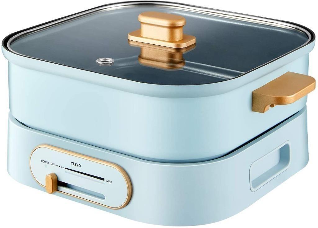 Electric Multi Cooker,3-in-1 Slow Cooking Pot,Non-Stick Grill Pan with ...