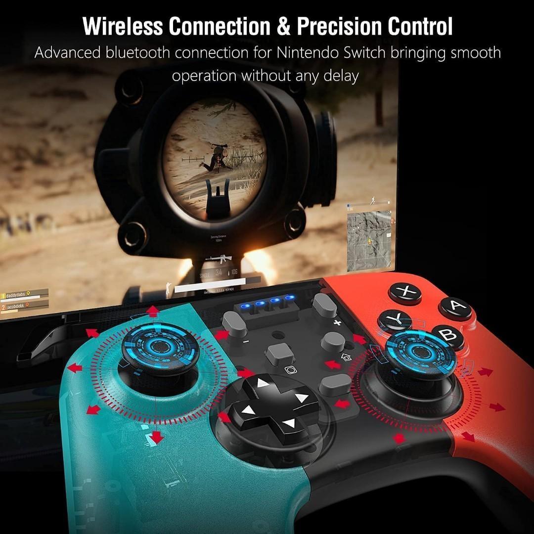 Gamory for Wireless Bluetooth Controller Switch with Double Motor Turbo Function Remote Gamepad ...