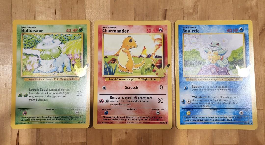 Jumbo Pokemon cards, 25th anniversary Kanto first partner pack, Pokémon ...