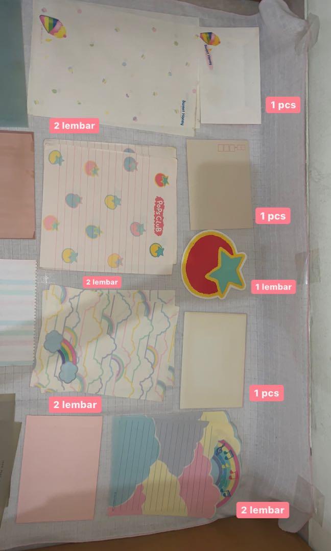 Kertas Surat + amplop - kertas surat lucu dan unik - SET D, Buku & Alat ...
