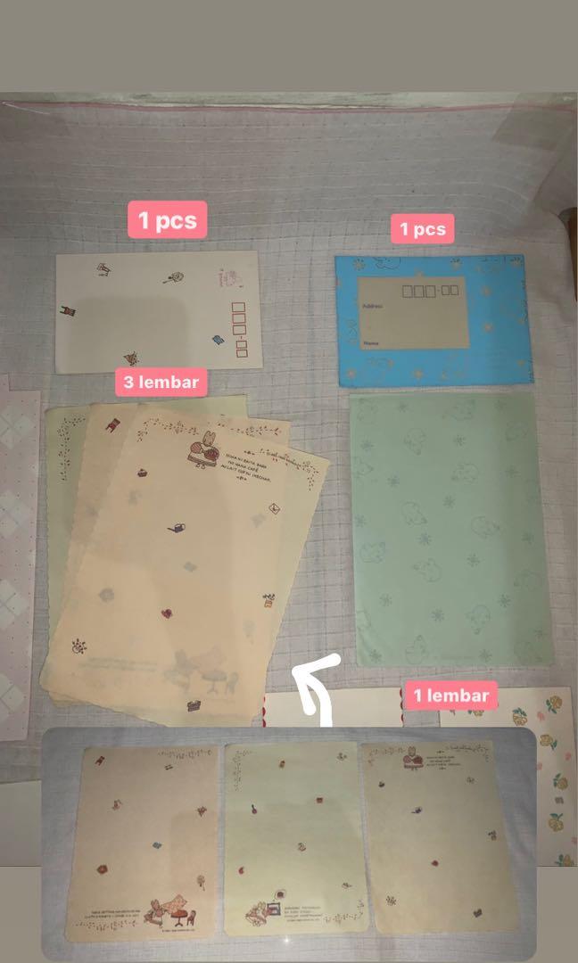 Kertas Surat + amplop - kertas surat lucu dan unik - love letter - SET ...
