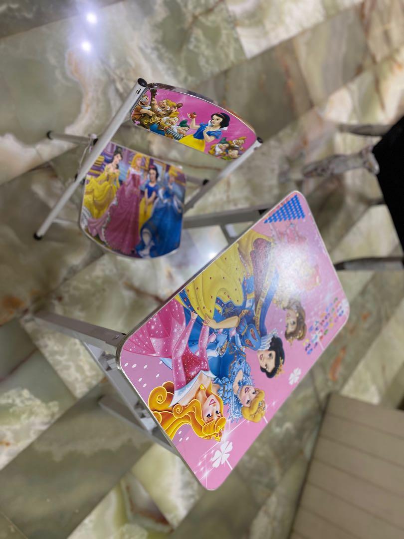 Kids Princess table and chair (foldable), Babies & Kids, Baby Nursery ...