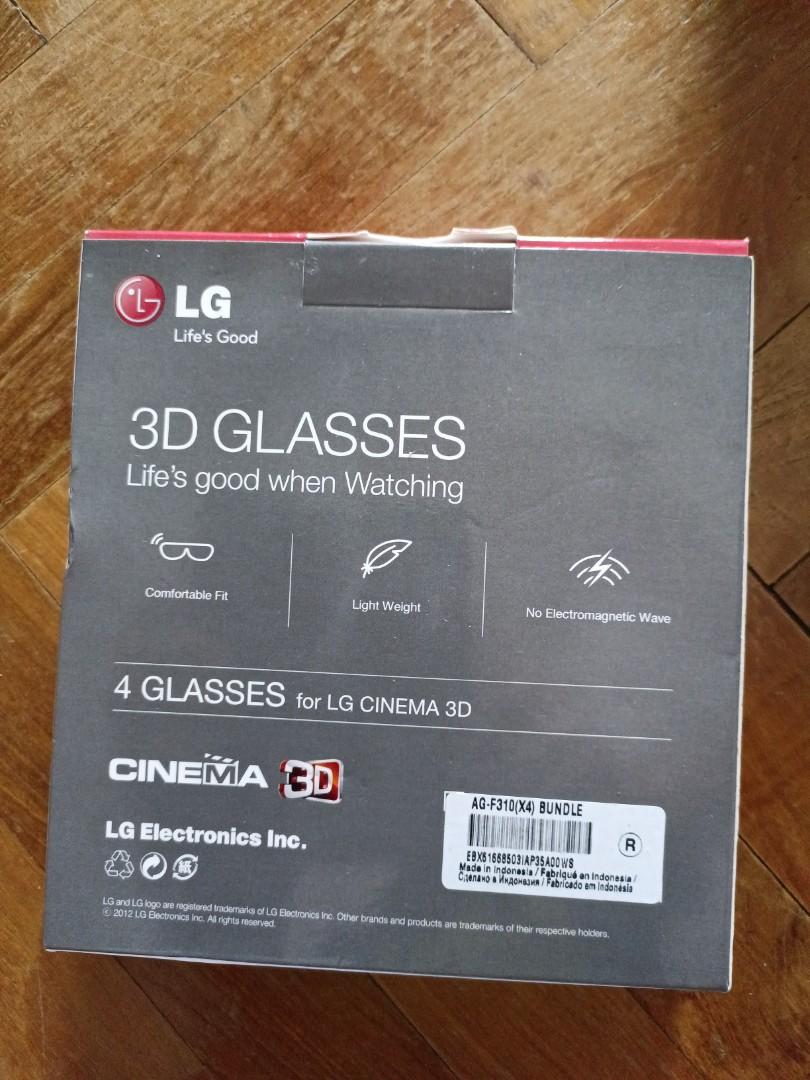 LG 3D Glasses 4 glasses, TV & Home Appliances, TV & Entertainment, TV ...