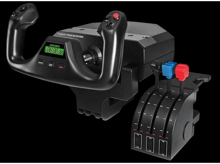 Logitech Flight Simulator yoke system with throttle quadrant, Video ...