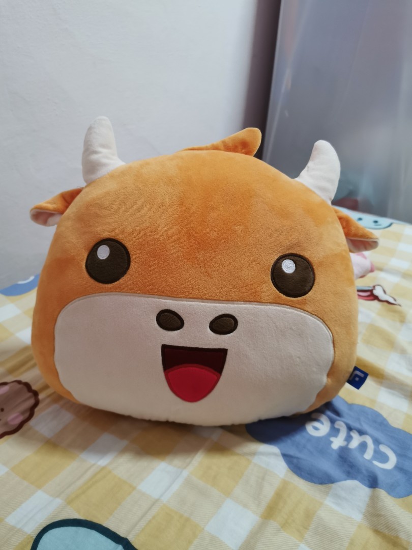 MooMoo Futu Cow Cushion, Hobbies & Toys, Toys & Games on Carousell